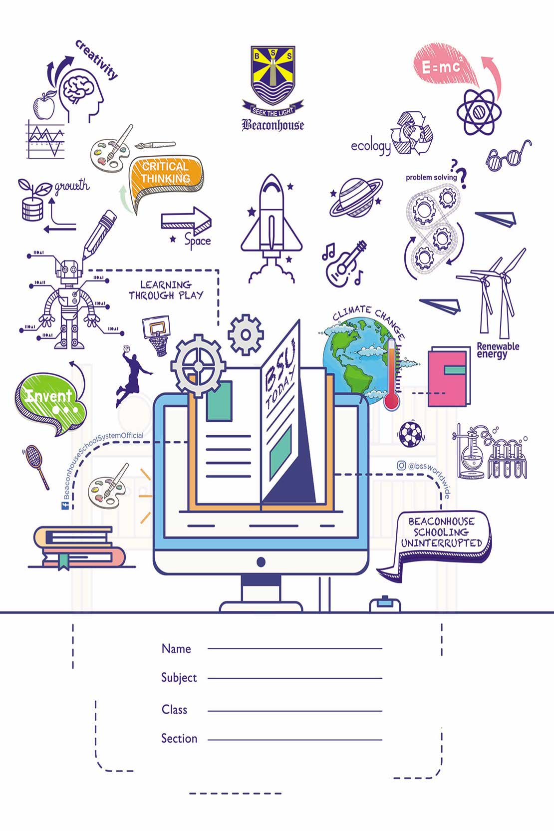 PYPC-07 Urdu Broad Single Line Exercise Book Portrait
