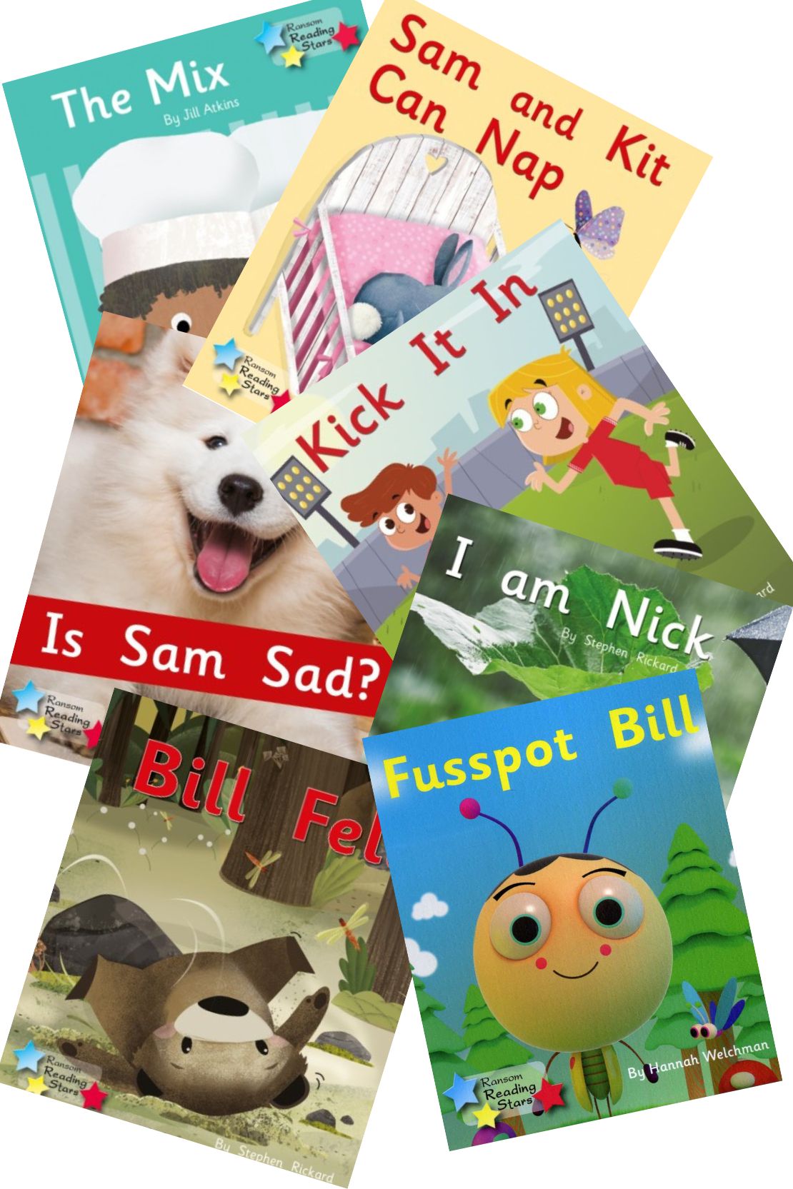 Ransom Pack of 7 English Readers (Bill Fell, Fusspot Bill, I am Nick ...