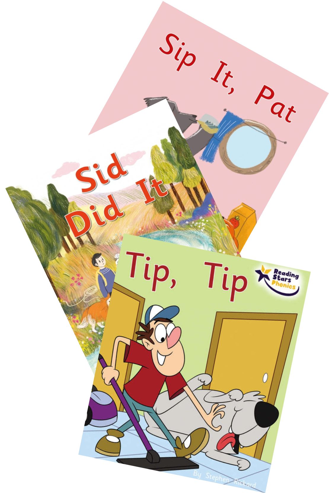 Pack of 3 English Readers (Sid Did It, Sip It Pat, Tip, Tip)