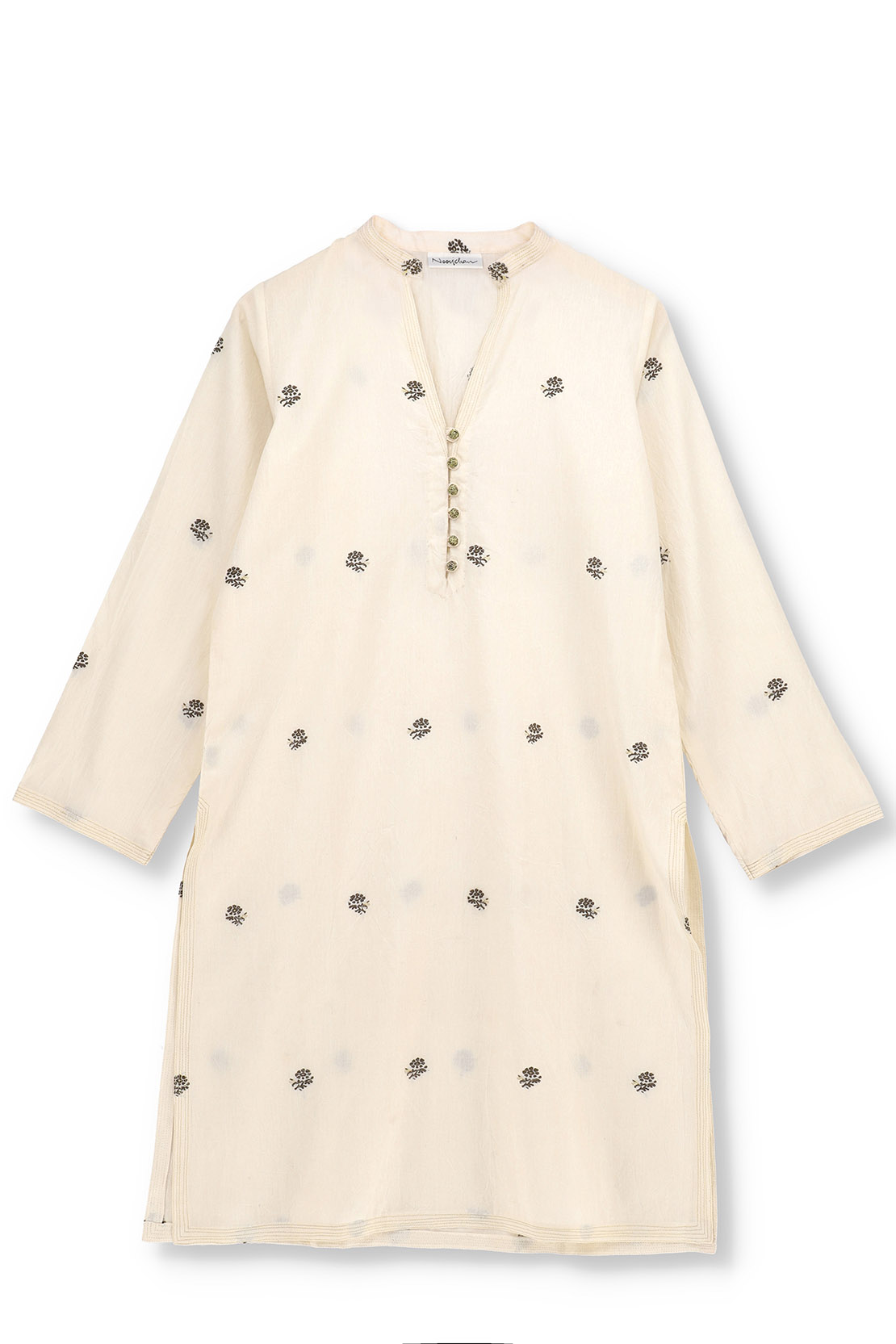 Handwoven Off-White Tunic - LKTN- 11-BL
