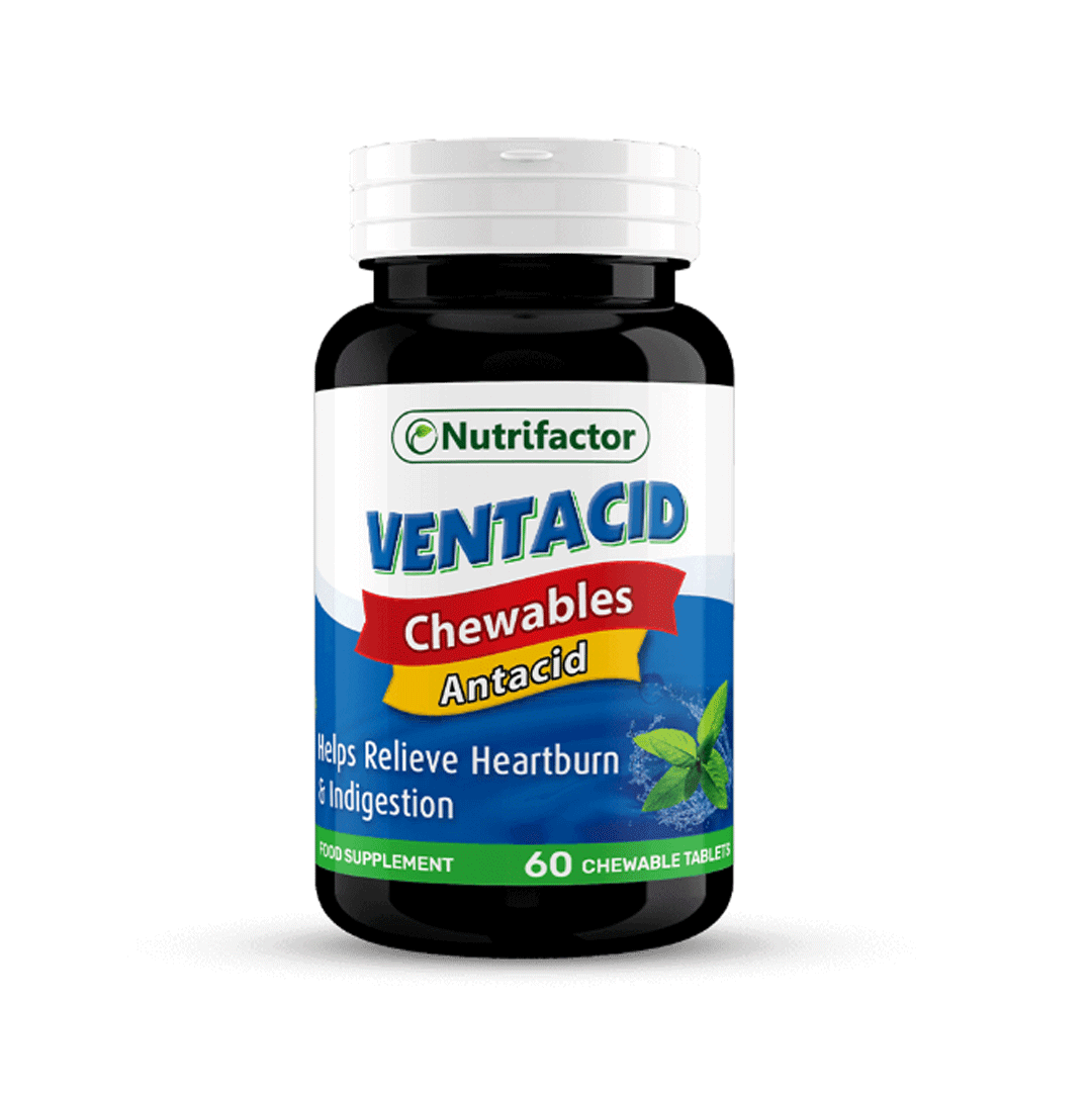 Buy Nutrifactor Ventacid Chewables Antacid Tablets 60 Ct Online In