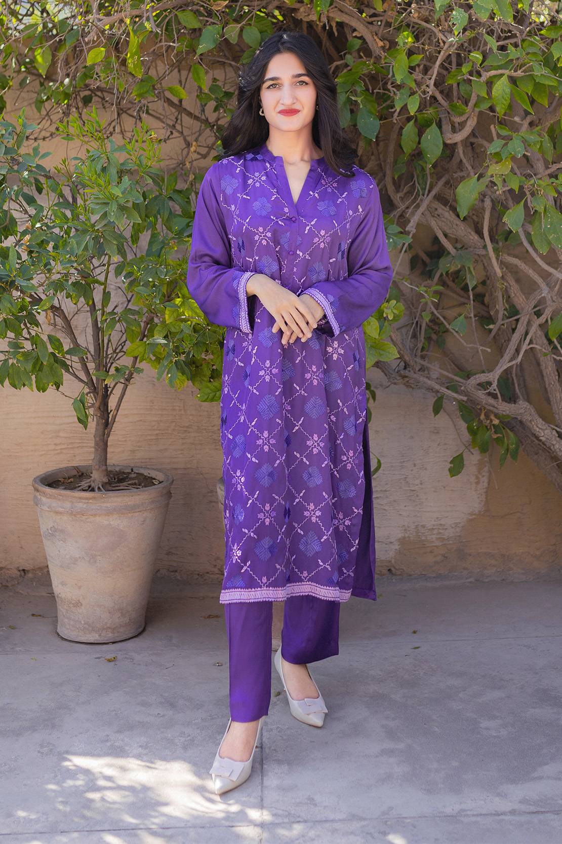 phulkari Silk Suit